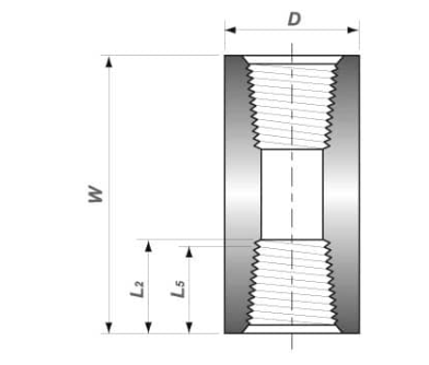 coupling TH ASTM A182 F321 CL6000